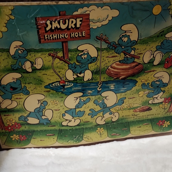 VINTAGE Smurf Fishing Hole | Other | Vintage 982 Smurf Fishing Hole ...